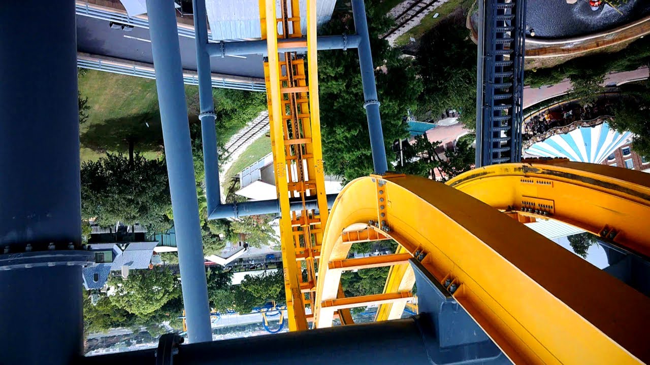 Batman The Ride 4K Glasses POV INSANE FLIPPING (June 2024) Six Flags ...