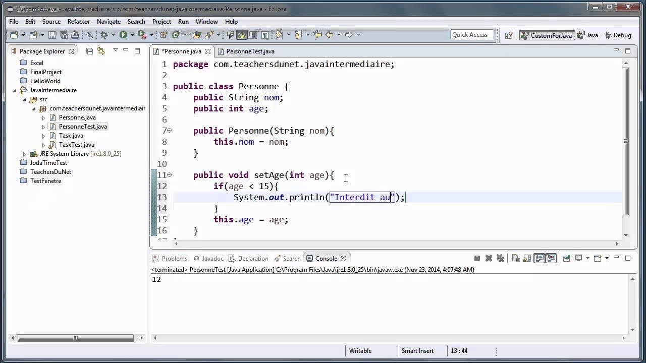 JAVA (Intermédiaire) - 10 - L'utilité des accesseurs et des mutateurs ...