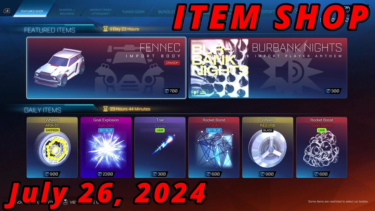 July 26 Rocket League Item Shop: SKY BLUE SUB-ZERO GOAL EXPLOSION ...