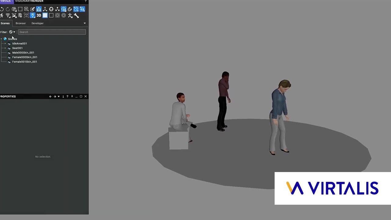 Animated Characters in Visionary Render - YouTube