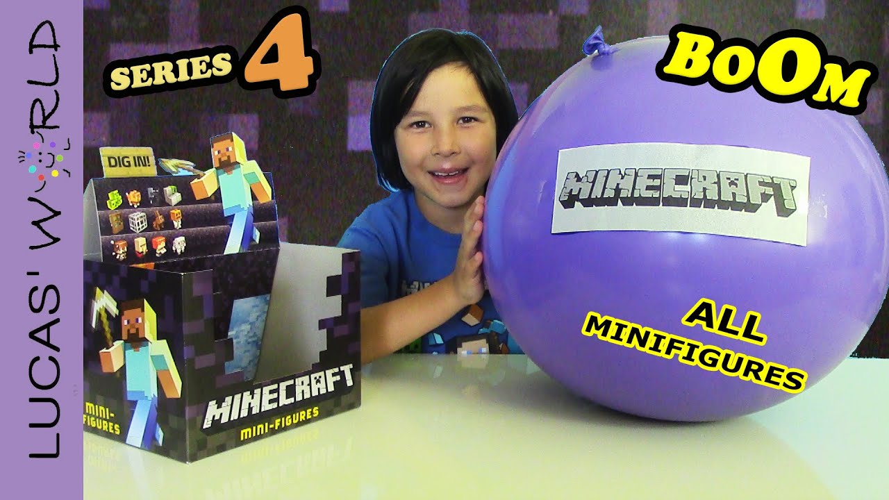 ALL NEW Minecraft OBSIDIAN Series 4 MiniFigures | LUCAS WORLD Balloon ...