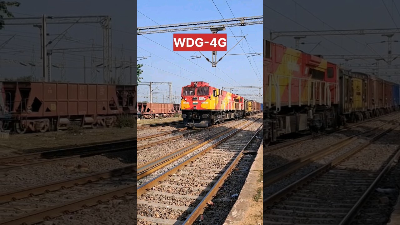 🔥Most Powerful Diesel Engine WDG-4G Freight at Khajraha #freight # ...