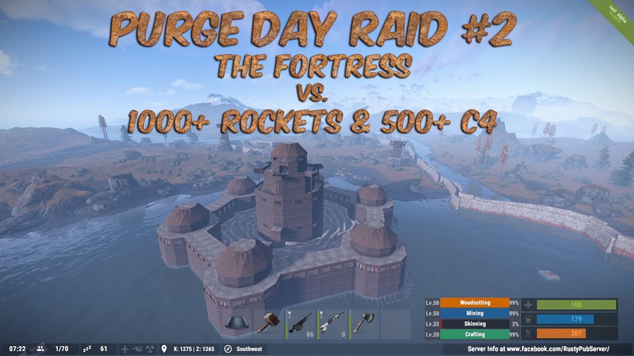 RUST: Purge Day Raid #2 (Rusty Pub Fortress) - YouTube