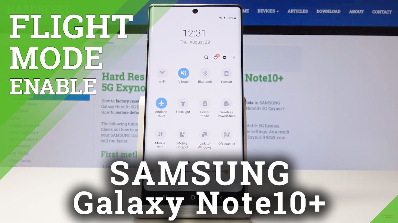 How to Activate Airplane Mode in SAMSUNG Galaxy Note10+ - Flight Mode ...
