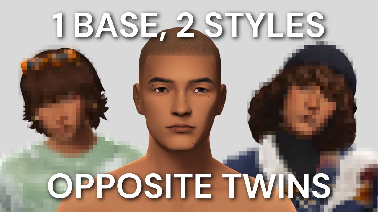 Opposite Identical Twins + DL Links in desc! | Sims 4 Speed CAS - YouTube