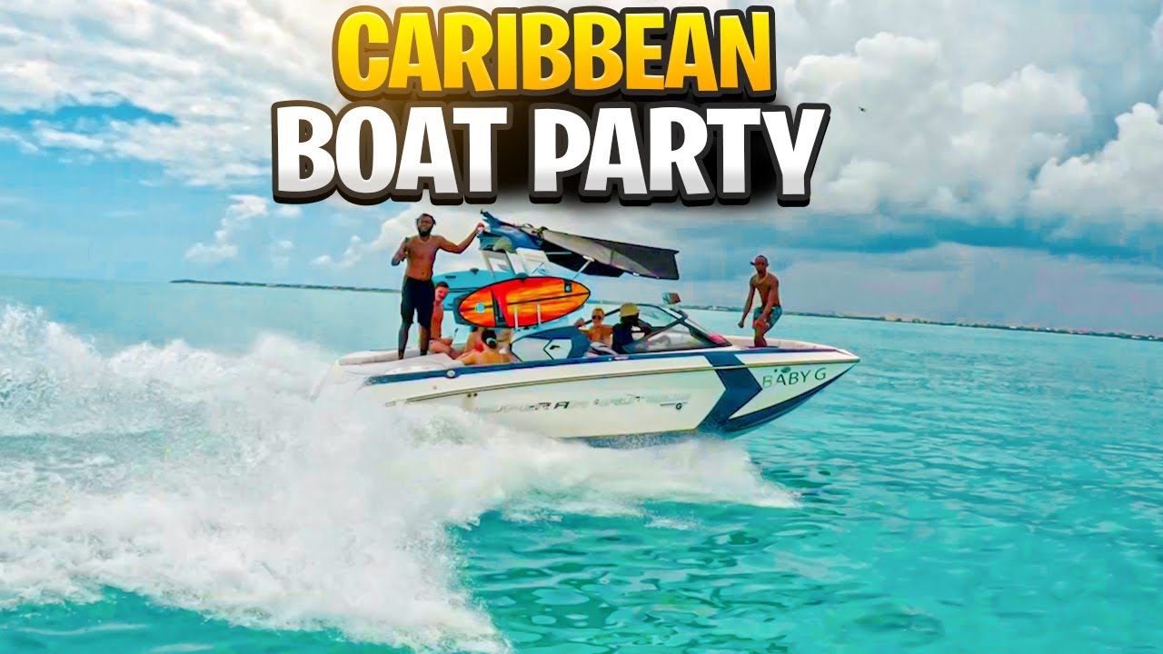 Island Vibes and Model Magic: Unforgettable Caribbean Boat Party - YouTube