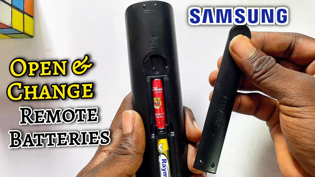 How To Open & Change Batteries On Samsung TV Remote - YouTube