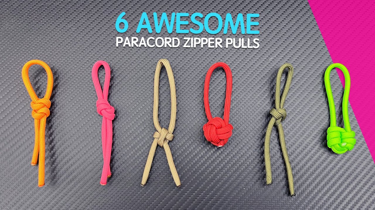 6 Awesome Paracord Zipper Pulls | BigSmart - YouTube