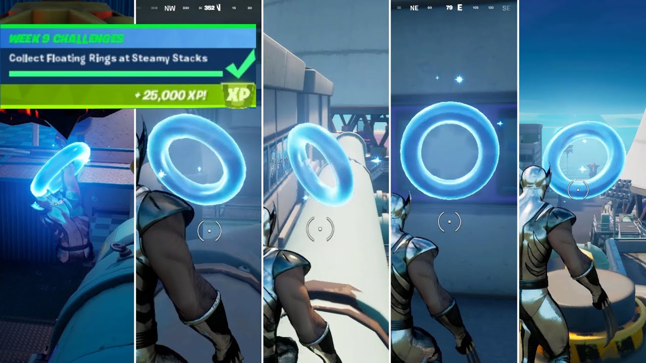 Collect Floating Rings at Steamy Stacks! All 5 Locations! - Fortnite ...