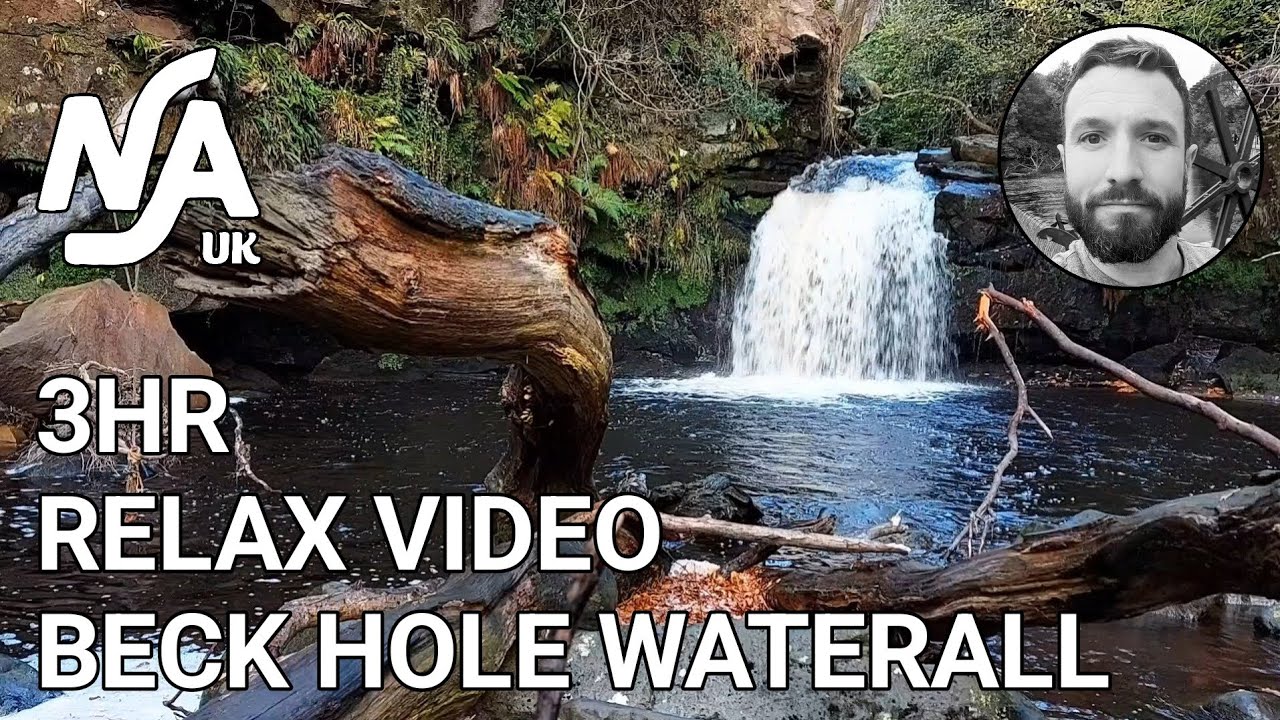 3 Hours Beck Hole Waterfall Rain like Sounds | Tinnitus Relief | ASMR ...