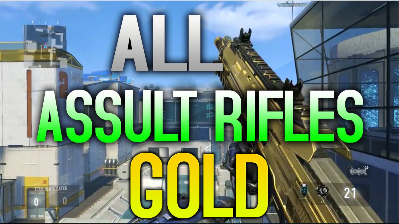 Advanced Warfare NEW All GOLD ASSULT RIFLES SHOW CASE - YouTube