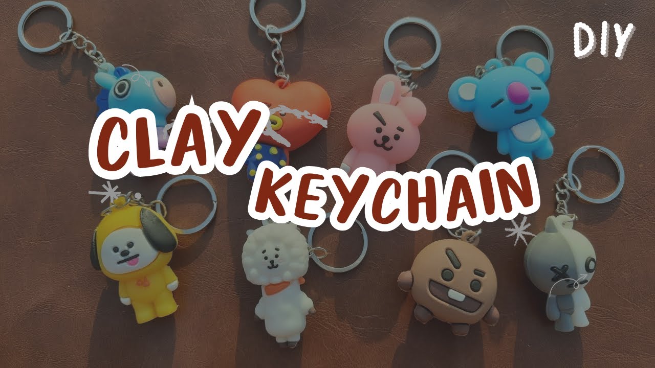 How to make clay keychains | DIY KEYRINGS AT HOME #keychain # ...