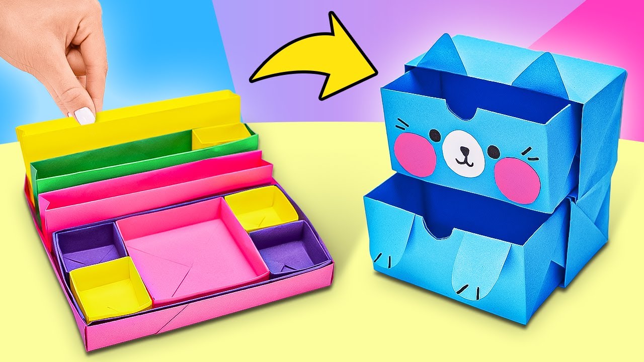 Magical Paper Crafts: Learn to Make Cutest Origami Organizers || EASY ...