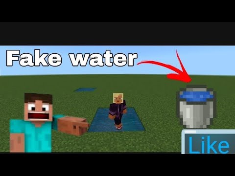 How to make fake water in Minecraft[PE] - YouTube