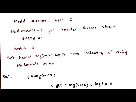 BMATS101 Module 2 | Model Question Paper 1 ( Q.no 3a ) | Engineering ...