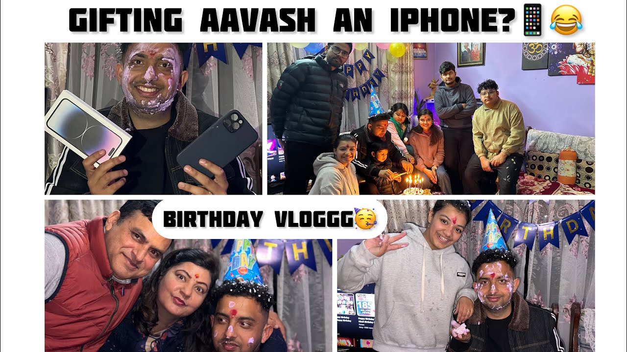 GIFTING AAVASH AN IPHONE??😂 | AAVASH'S BIRTHDAY VLOG | AYUSHMA ADHIKARI ...