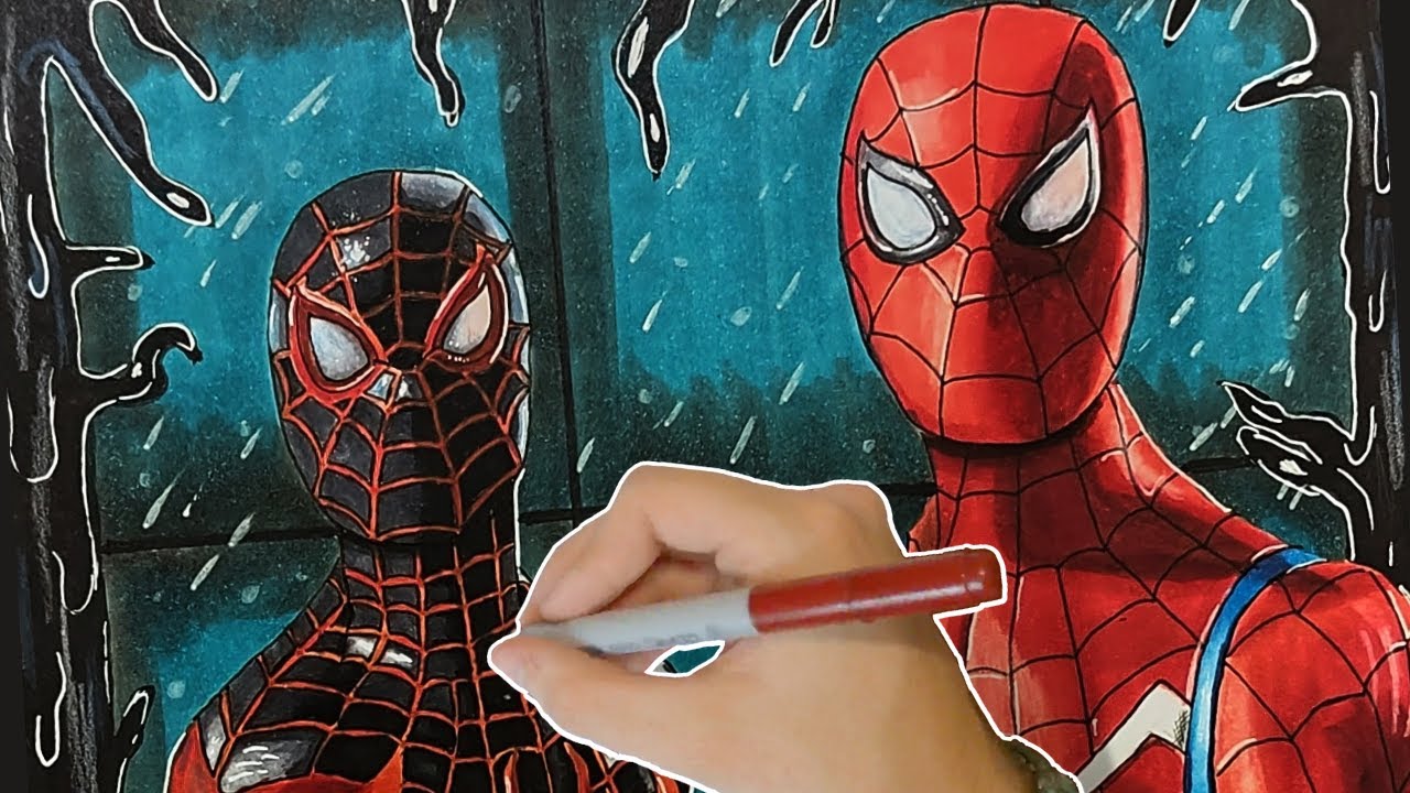 Spider-man 2 Fanart drawing (Copic markers) - YouTube