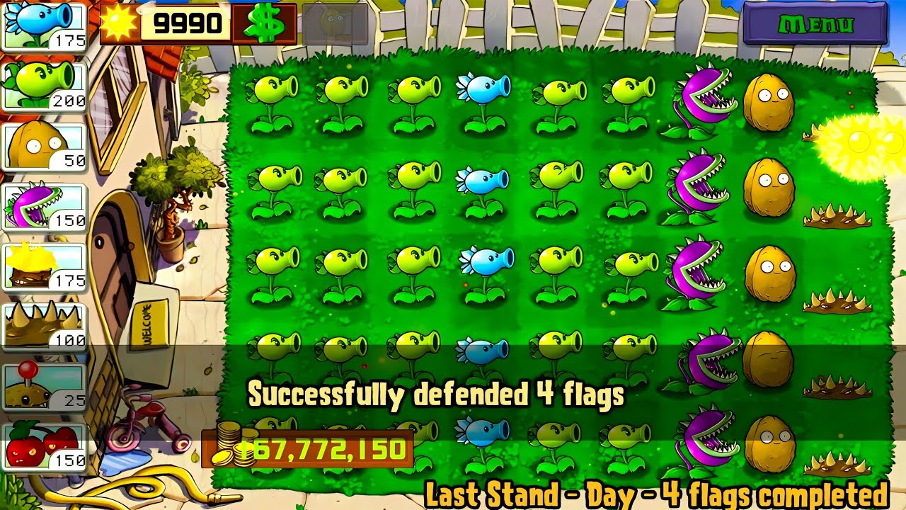 PVZ :*LAST STAND DAY BEST+STRONG COMBO VS ALL ZOMBIES CHALLENGE* | Pvz ...