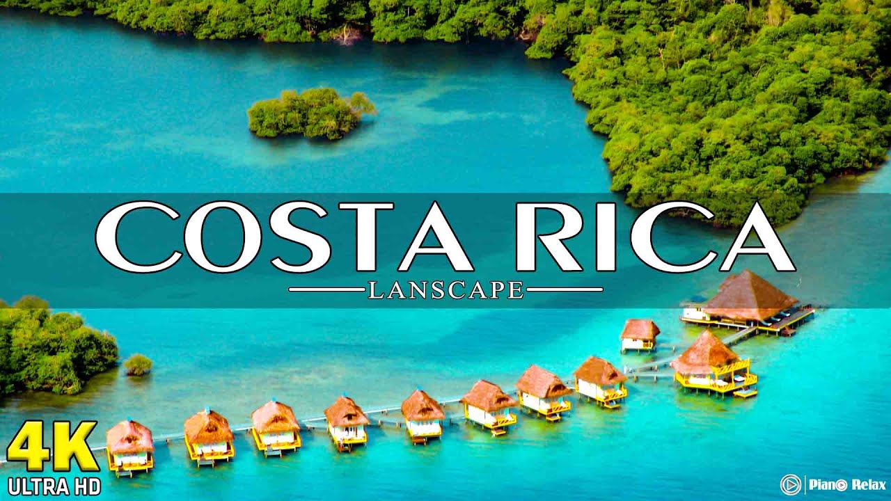 FLYING OVER COSTA RICA (4K UHD) - Relaxing Music Along With Beautiful ...