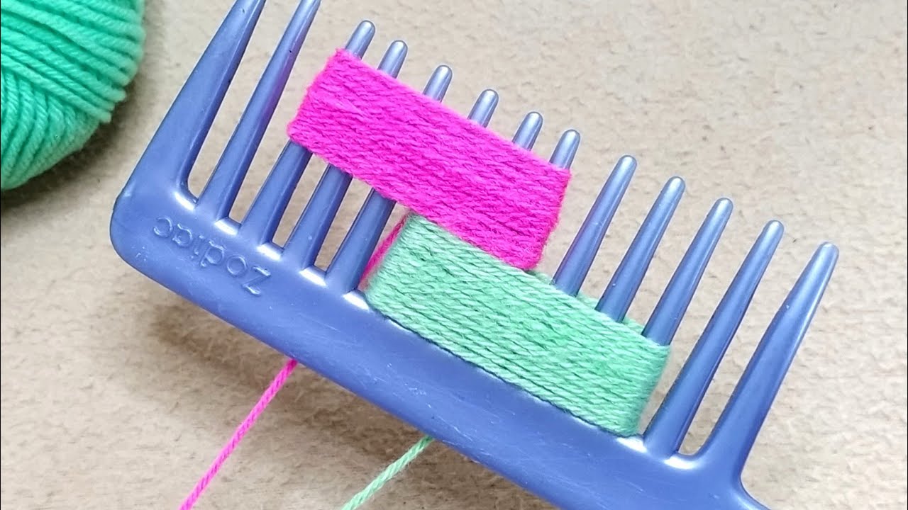 It is very easy !! Super easy Woolen Yarn Flower making ideas with Hair ...