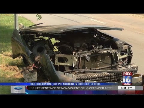 Horrific Car Crash Injures 4 in North Little Rock - YouTube