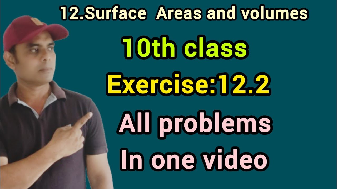 తెలుగు లో Surface areas and volumes Exercise 12.2 all problems class 10 - YouTube