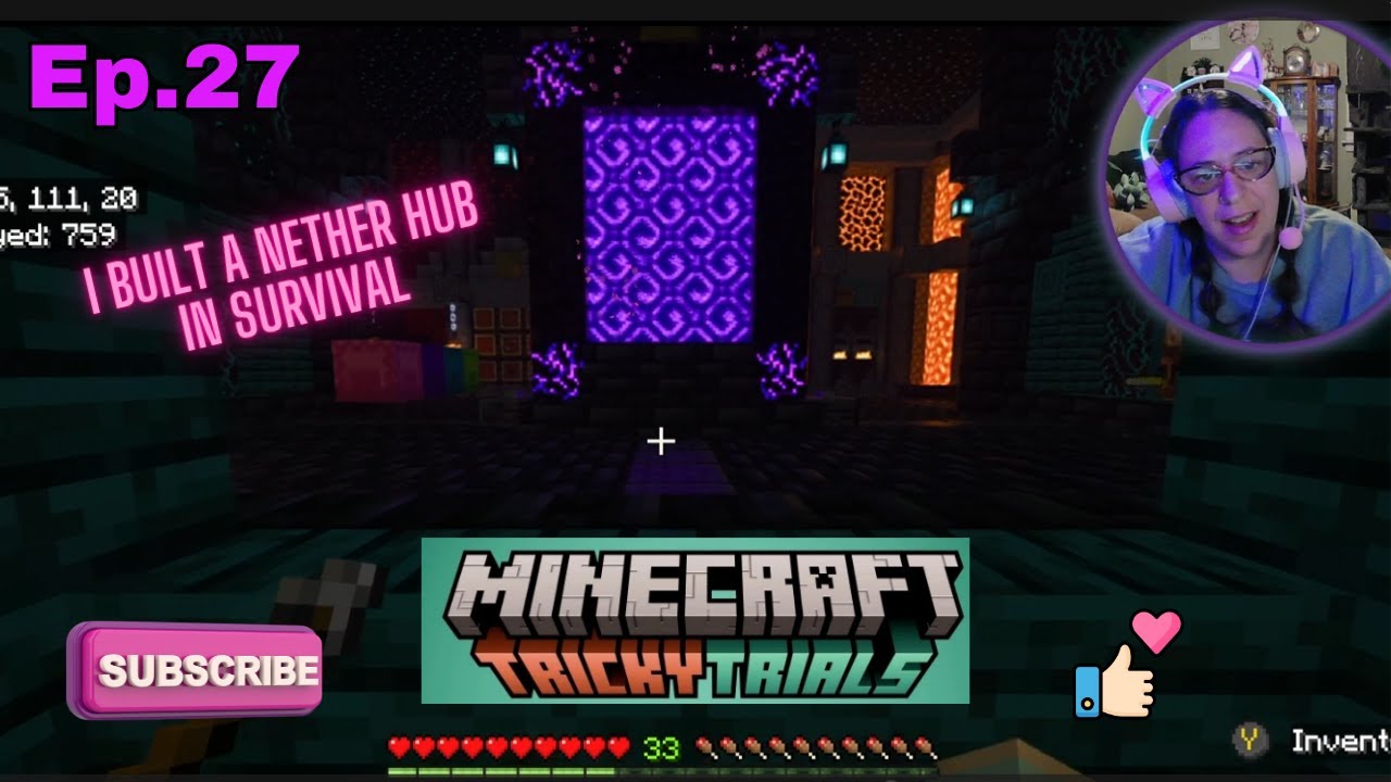 Minecraft Survival | I Built A Nether Hub! | Ep 27 - YouTube
