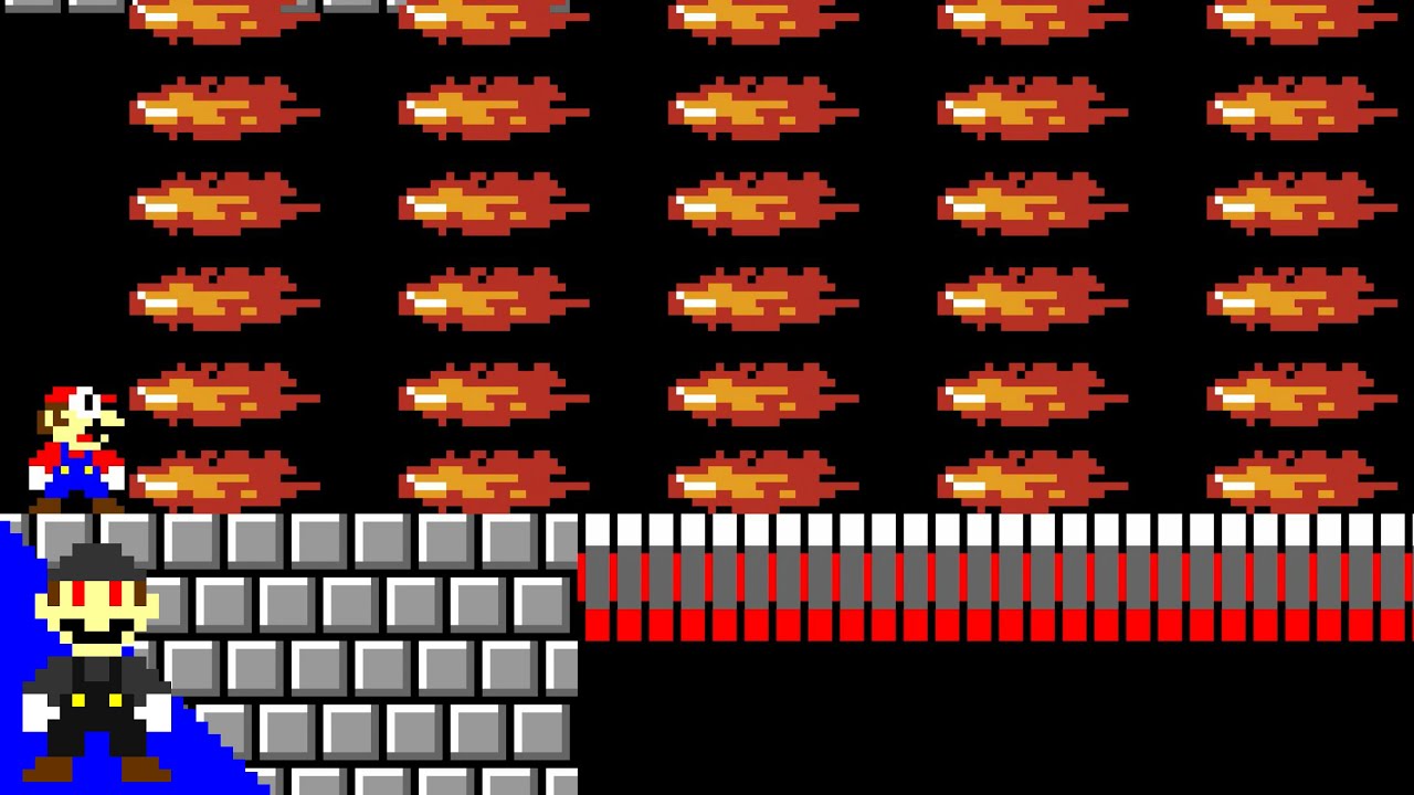 Exluigi:Mario vs impossible mode bowser - YouTube