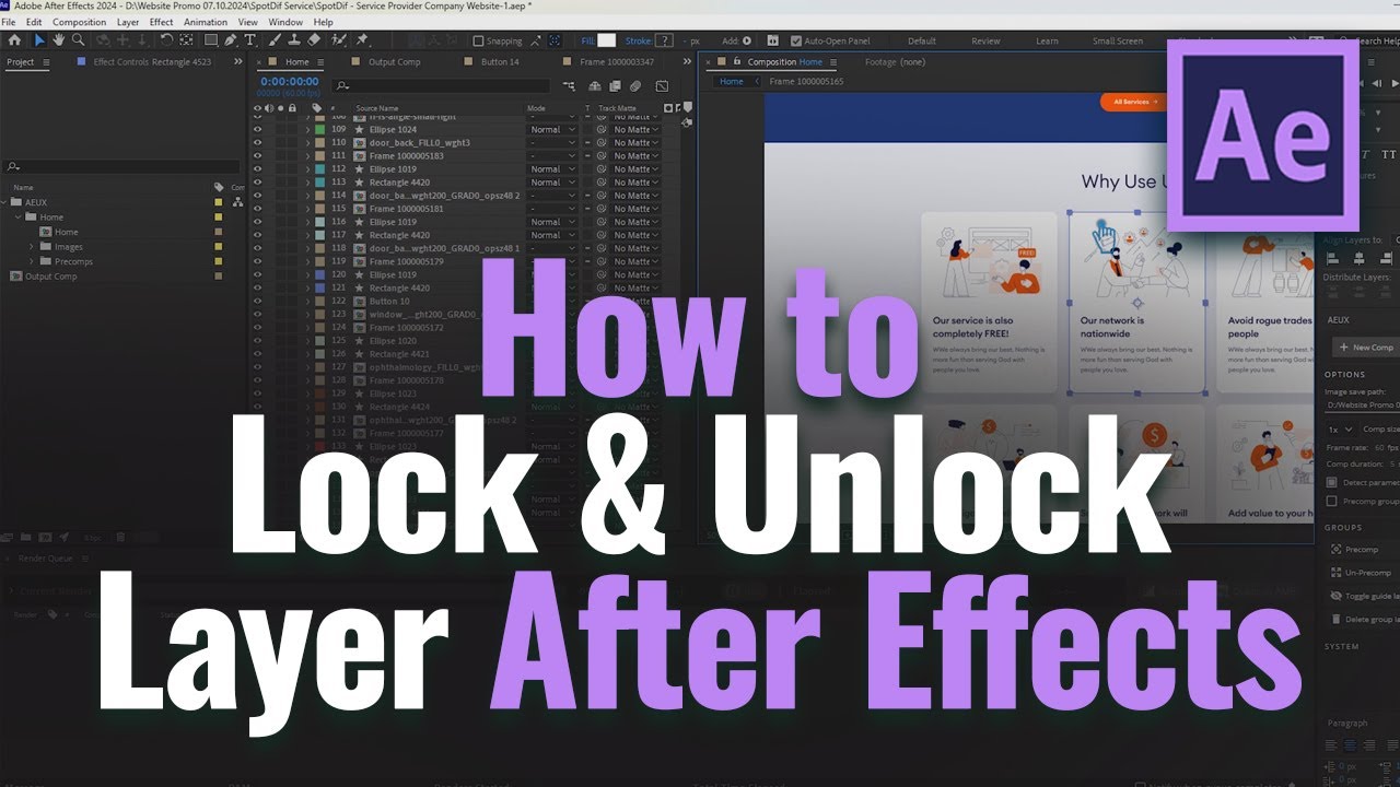 How to Lock And Unlock Layer in After Effects | Lock And Unlock Layer in After Effects - YouTube
