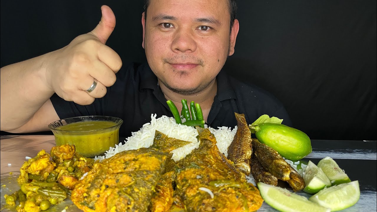 Mukbang roopchand fish curry || Bata fish fry ||paneer || eating show ...