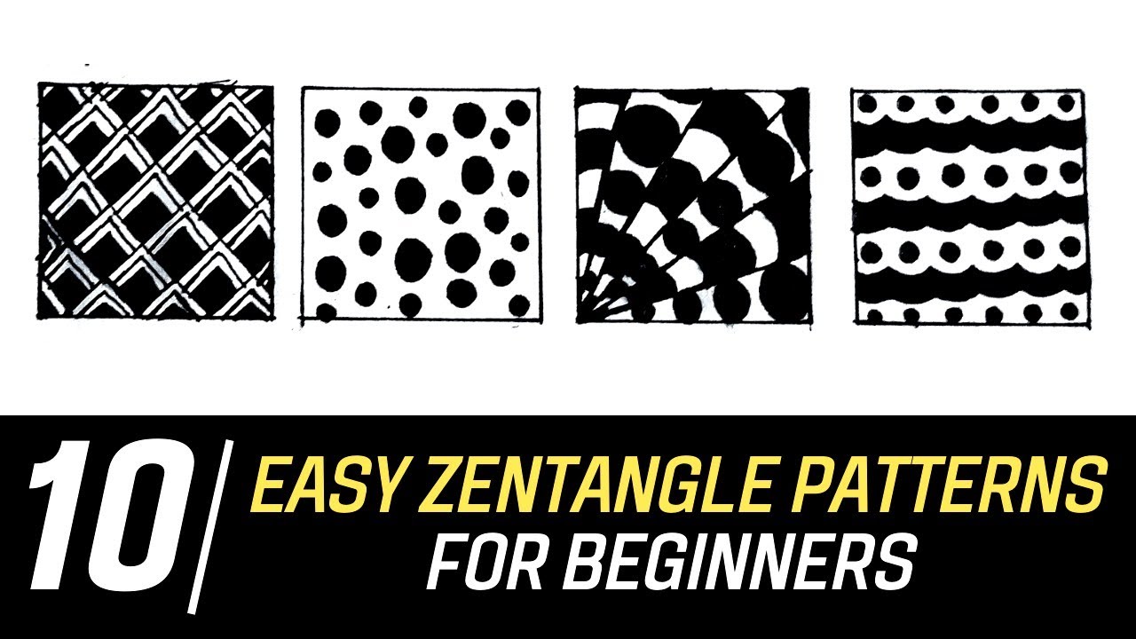 Easy Zentangle Patterns | Zentangle Art for Beginners | Part 10 ...