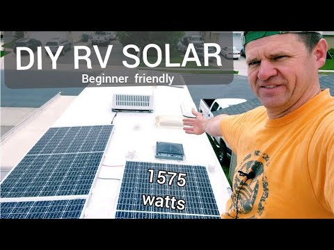 DIY install 1,575 watts of solar panels on my RV roof - YouTube
