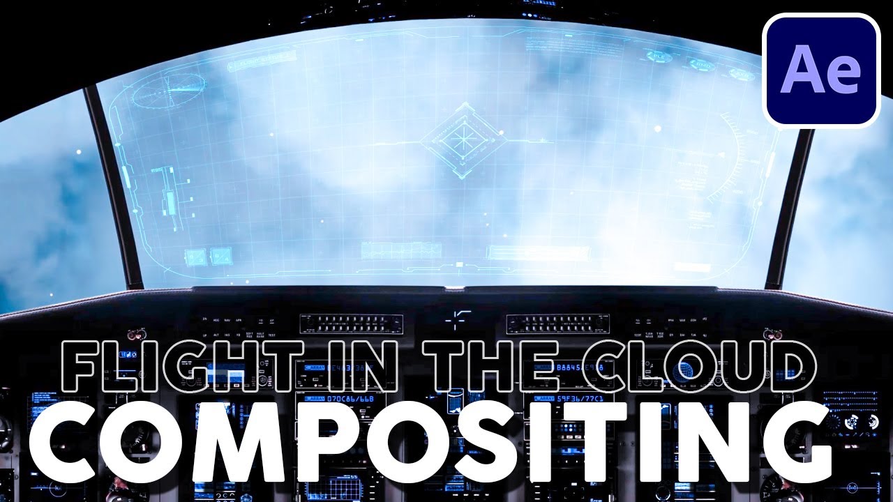 Realistic Procedural Clouds with Plane Flying - After Effects Tutorial - No plugin @VideoCopilot ...