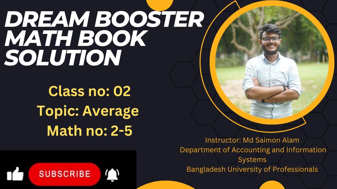 Dream Booster Math Book Solution; Class no:02 ; Math no:2-5 - YouTube