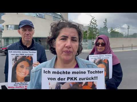 Almanya'da kızı terör örgütü PKK tarafından kaçırılan anne, Başbakanlık önündeki eylemini sürdürdü