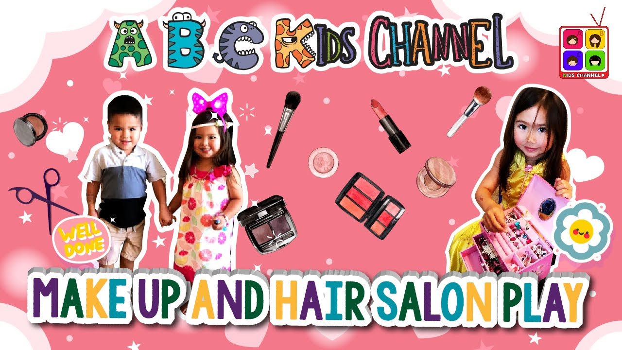[ABC Kids] Make Up & Hair Salon Pretend Play |Princess Elsa Anna Diana ...
