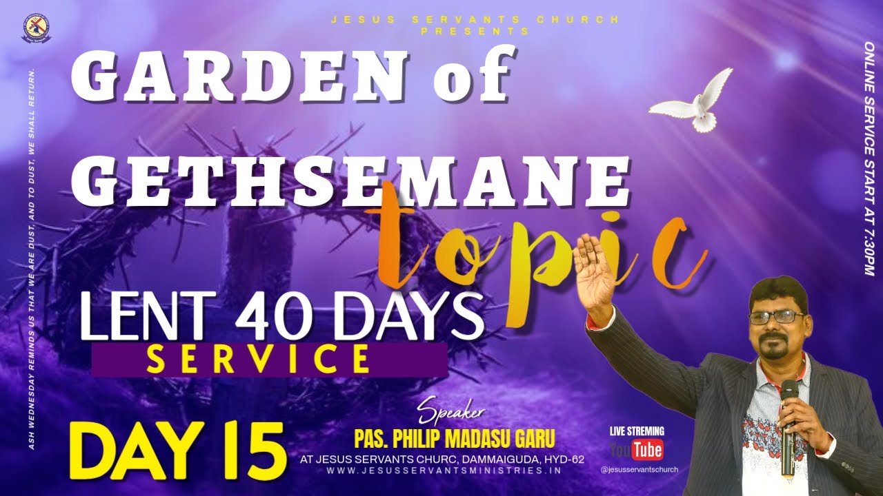 DAY 15| LENT PRAYERS| JSM Church | Rev Dr Philip Madasu - YouTube