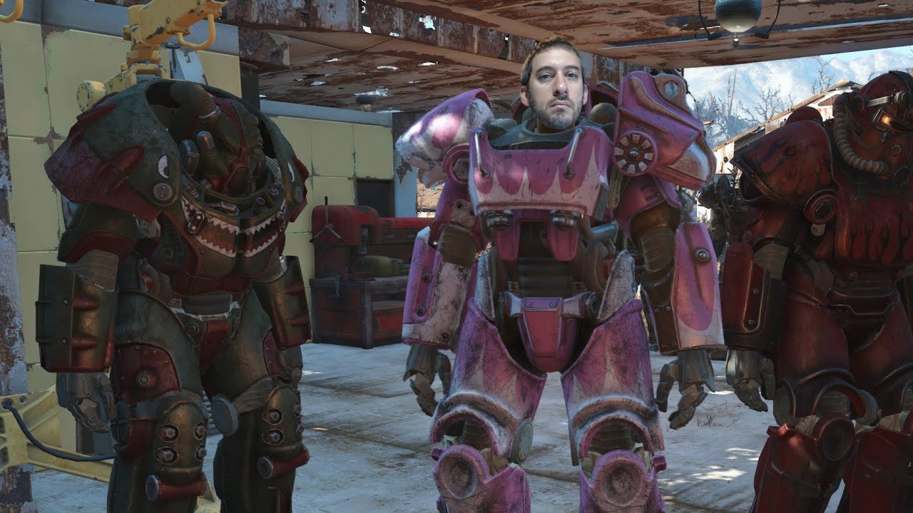 Fallout4 How To get Hot Pink Power Armor Paintjob by Going Through ...