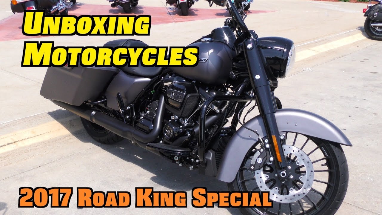 New Motorcycle Unboxing-Test Ride - 2017 Harley Road King Special - YouTube