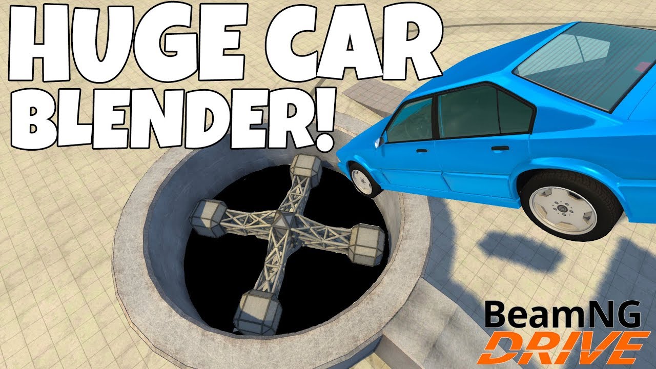 GIANT CAR BLENDING MACHINE! - BeamNG.Drive -V-5 - YouTube