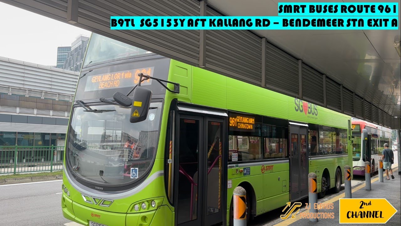 【SMRT Buses Route 961】Volvo B9TL Bus (SG 5153 Y) - Aft. Kallang Rd to Bendemeer Stn Exit A - YouTube