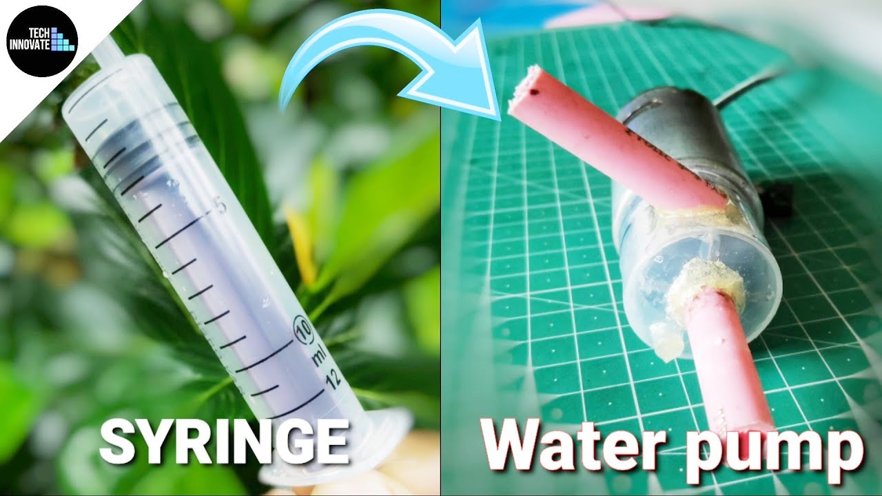 Syringe മാത്രം ഉപയോഗിച്ച് water pump ഉണ്ടാക്കാം | How to make water ...