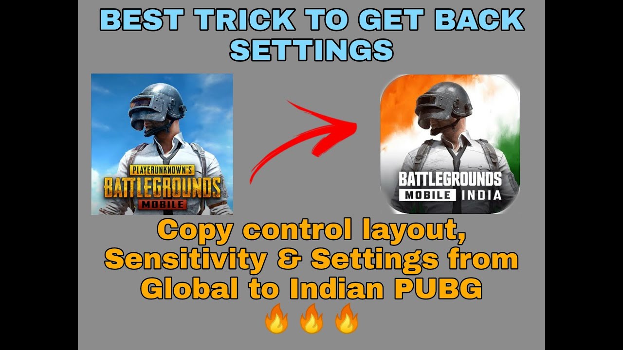 How to Copy Control layout & Sensitivity from PUBG Global to BGMI ...