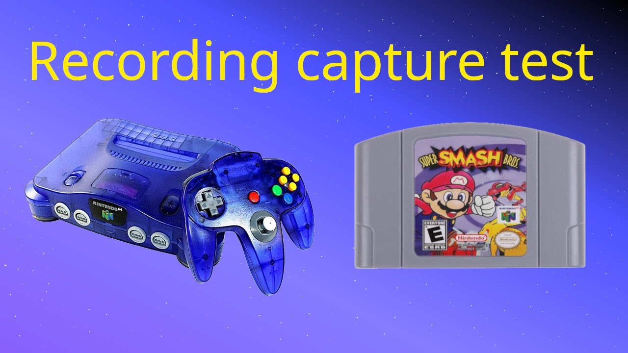 N64 Composite Capture Test Using Super Smash Bros 64 - YouTube