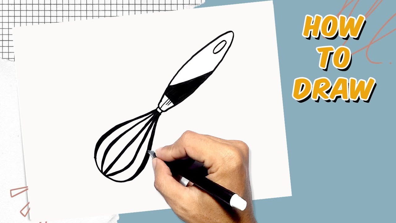 How to Draw Whisk - YouTube