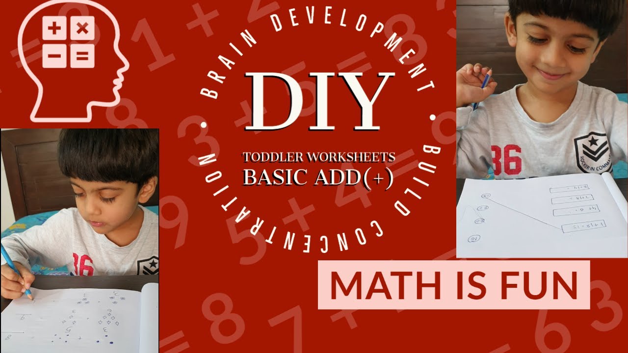 DIY Worksheets for preschool, LKG, UKG and kindergarten - Math ADD ...