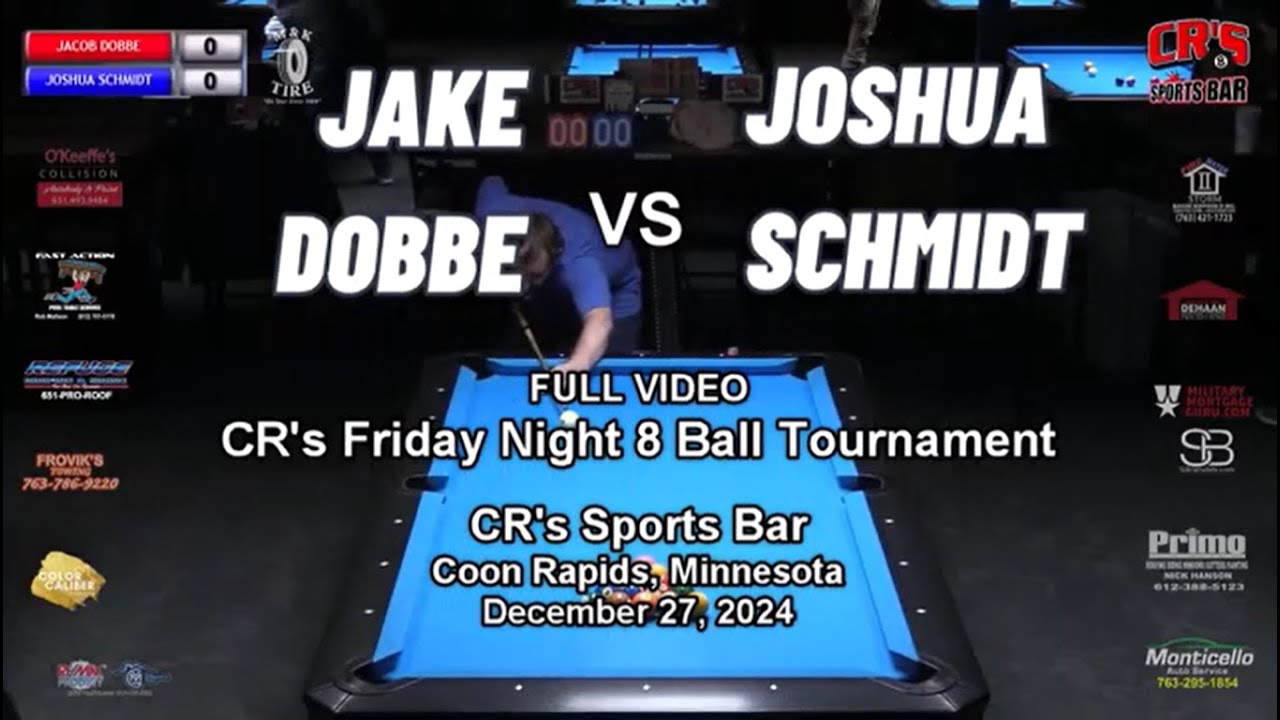 Jake Dobbe vs Joshua Schmidt - CR's MPA Friday Night 8-Ball Tournament ...