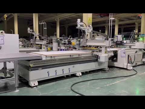 4x8ft CNC Nesting Machine with Auto Labelling Loading Unloading - YouTube