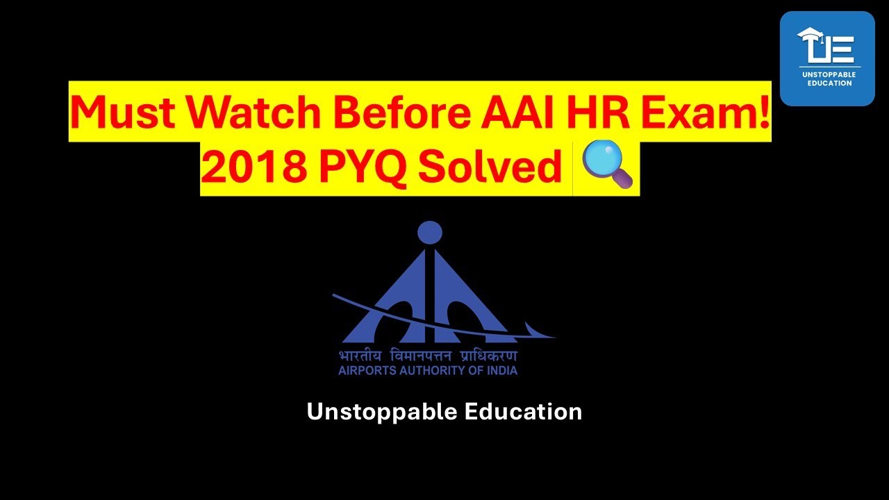 AAI Junior Executive (HR) 2018 | PYQ Analysis | Crack HR Exams with ...