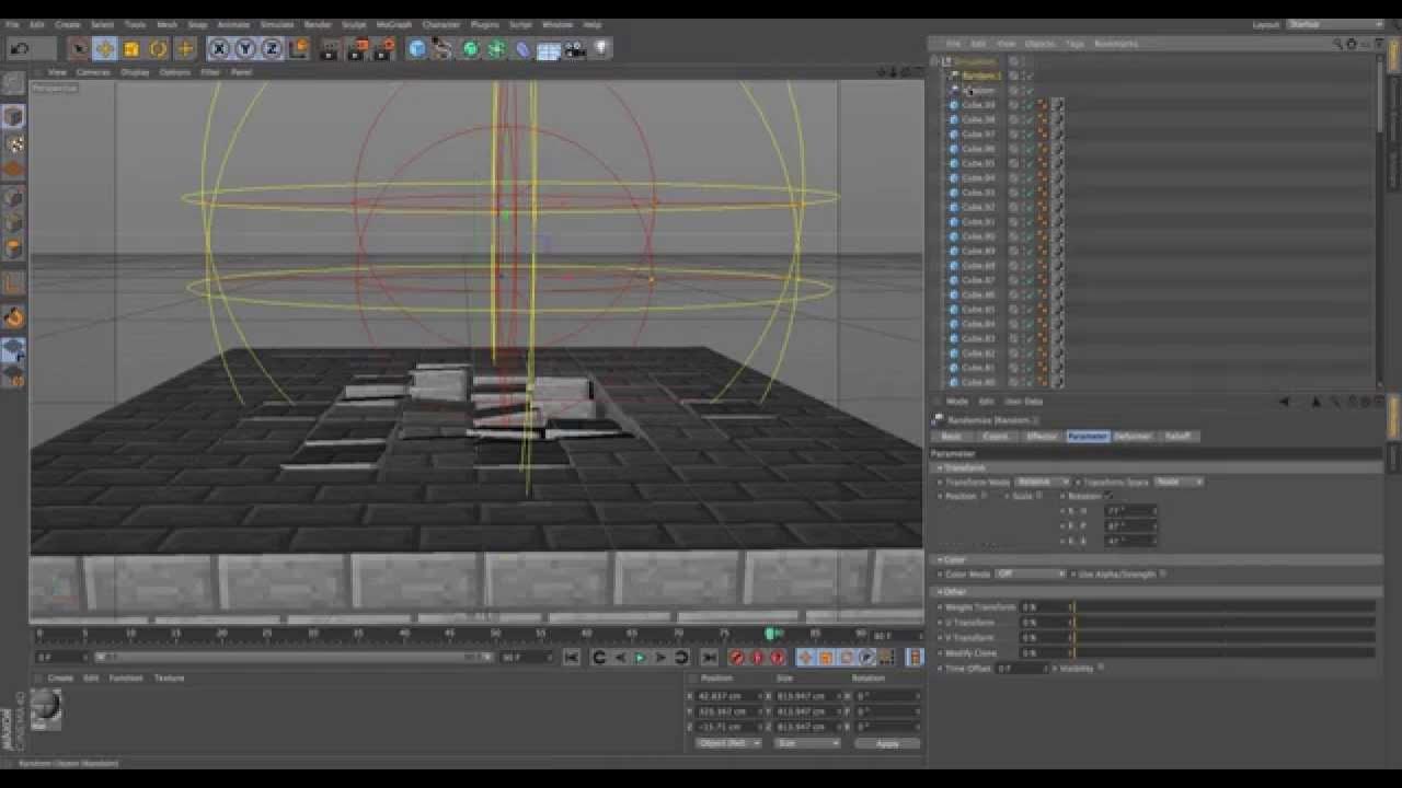 Cinema 4D - Random Effector Tutorial (Block Effects) - YouTube